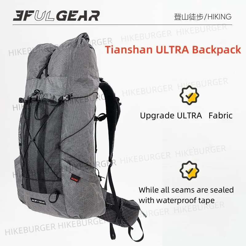 3F UL GEAR Tianshan ULTRA 200X 배낭 35+10L 야외 초경량 UHMWPE 가방 방수 인열 저항 캠핑 ...